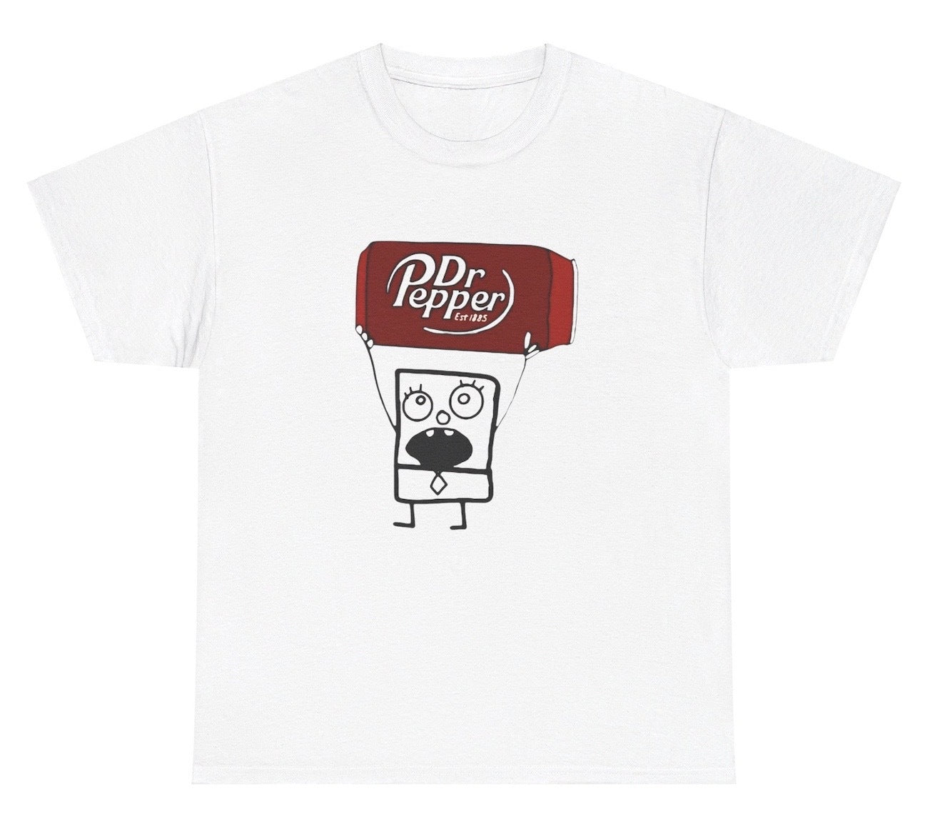 Doodlebob Dr Pepper T Shirt Funny Graphic Gifts for Dad Gag Gift Tee ...
